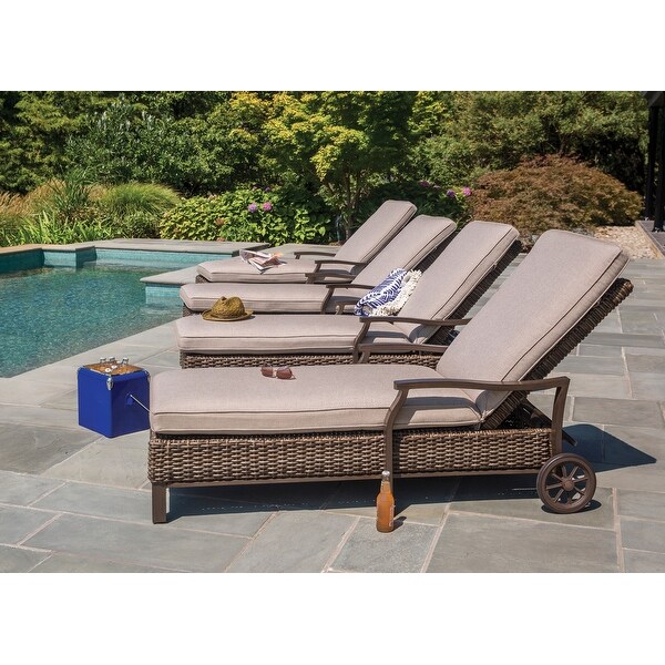 Agio Trenton Chaise Lounge Set of 2 75 L x 28 W x 35 H Brown