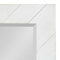 DesignOvation Rost Pieced Wood Framed Wall Accent Mirror - 23.5x29.5 ...