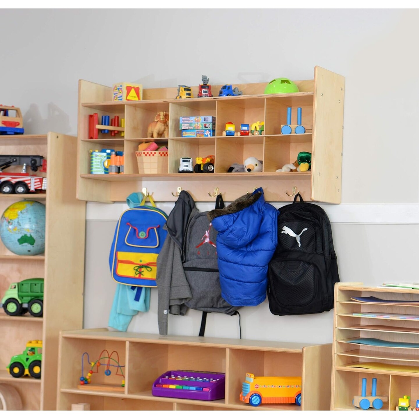 Contender Cubby Storage Organizer Cubes 10 Cubbies With Hooks and Shelf Hanging Wall Mount Furniture for Kids Bed Bath Beyond 39845330