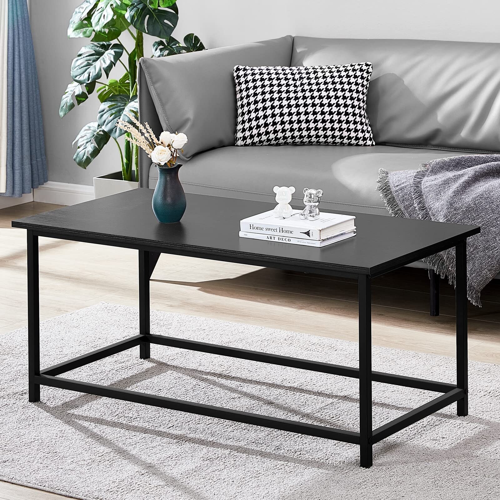 Black simple coffee table store