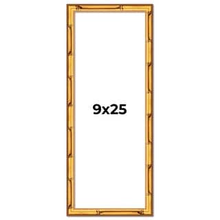 9x25 Frame Gold Bamboo Solid Wood Picture Frame | 1 Inch Moulding - Bed ...
