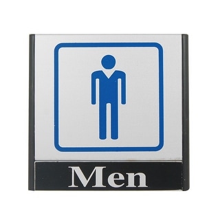 Unique Bargains Unique Bargains Blue Mens Printed Washroom Restroom WC ...