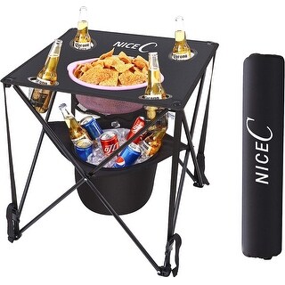 Camping Table with Cooler, Tailgating Table, Beach Table, Portable ...