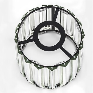 4.72 in. Cylindrical Glass Crystal Lamp Shade - 4.72 in.×4.72 in. - Bed ...