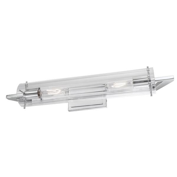 Norwell Lighting Faceted 2 Bulbs 24" Tall Bath Bar - Bed Bath & Beyond ...