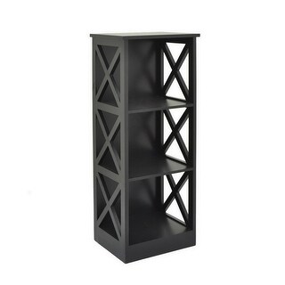 Plutus Brands Storage Rack-black in Black Wood - Bed Bath & Beyond ...