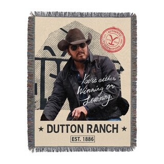 Yellowstone Winning Or Learning Woven Tapestry Throw Blanket - Bed Bath ...