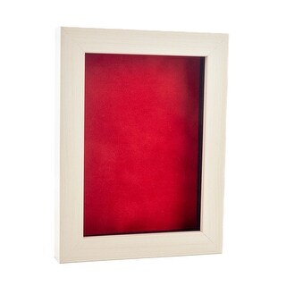 20x24 Shadow Box Frame White Washed Wood | 3/4" Usable Display Depth ...