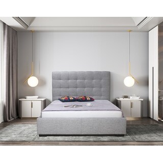 Macari Brie Modern Upholstered Storage Platform Bed - Bed Bath & Beyond ...
