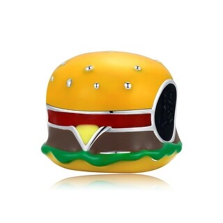 Yellow Enamel & Sterling Silver Hamburger Charm - Bed Bath & Beyond ...