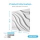 Art3d PVC 3D Wall Tile-Flowing Wave in White, Paintable 3D Panel, 19 ...