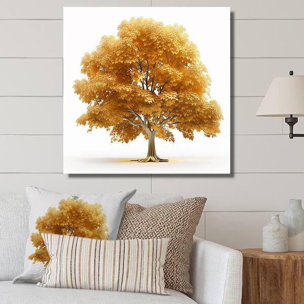 Designart "The Most Beautiful Yellow Tree I" Landscape Trees Wall Decor ...