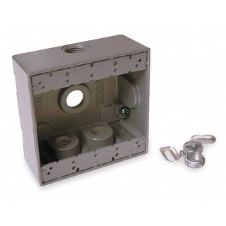 Bell Outdoor Weatherproof Box,2Gang,4Inlet,3/4 Hub 5343-0 - 1 Each ...