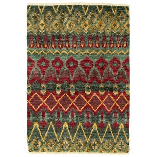 Hand-knotted Shalimar Red, Teal Wool Rug - Bed Bath & Beyond - 31933796