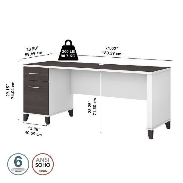 Bush Furniture Somerset 72-inch Office Desk with Drawers - Bed Bath ...