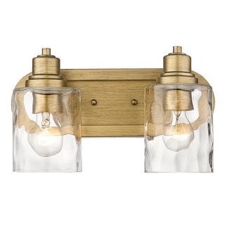 Lumley 2-light Bath/ Vanity Fixture w/ Optic Glass - Bed Bath & Beyond ...