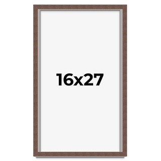 16x27 Shadow Box Frame Brown | 1.125 inches Deep Real Wood Rustic - Bed ...