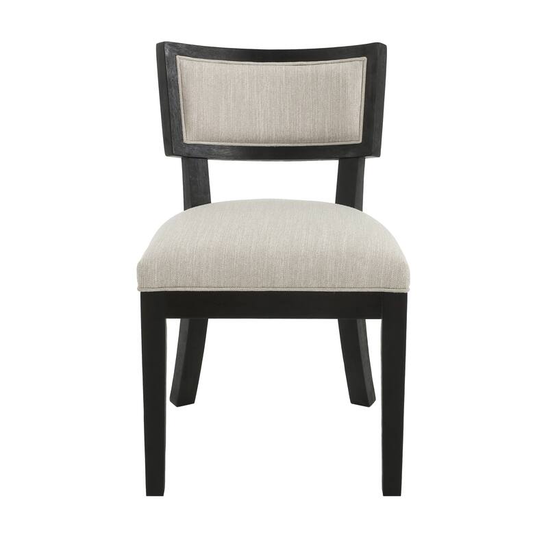 Fescue Farmhouse Fabric and Rubberwood Upholstered Dining Chairs (Set ...