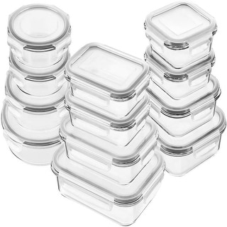 Glass Food Storage Containers with Lids- White - Bed Bath & Beyond ...