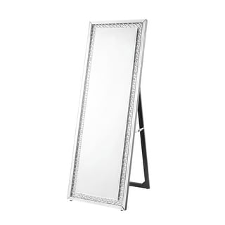 Sparkle 63 in. Contemporary Standing Full length Mirror in Clear - Bed ...