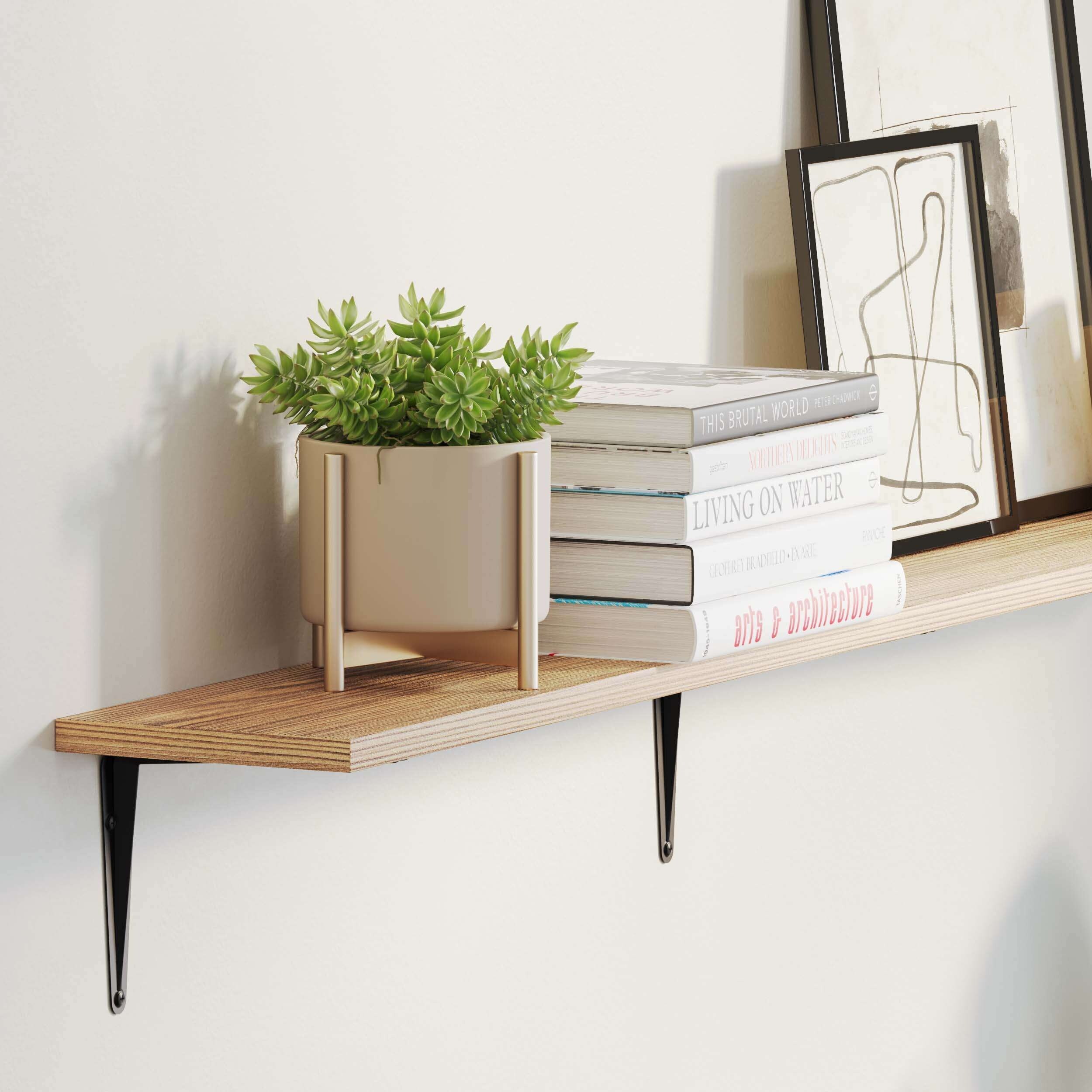48 Large Shelves for Wall Decor Shelving Units and Storage Wall Shelves for Living Room Burnt