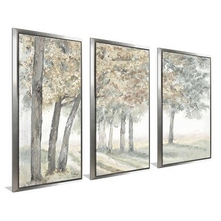 "Golden Trees" Print on Floating Canvas Set of 3 - Bed Bath & Beyond ...