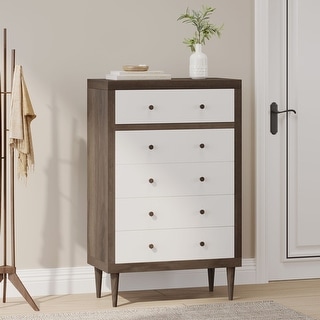 Multifunctional 5 Drawer Dresser Chest Storage Cabinets With Sturdy ...
