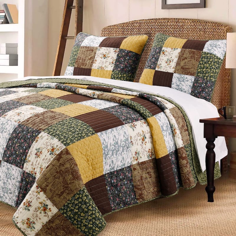 Farmhouse Country Vintage Floral Patchwork Window Curtain Panel/Drapes ...