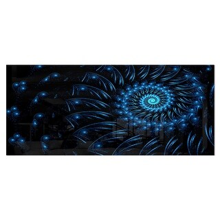 Designart 'Endless Spiral Snail Blue' Abstract Digital Art Metal Wall ...