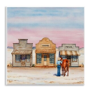 Stupell Trendy Saloon Shops Cowgirl Wall Plaque Art Design By Amanda ...