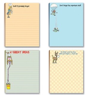 Stonehouse Collection Funny To Do List Notepads Assorted Pack - 4 Pads ...