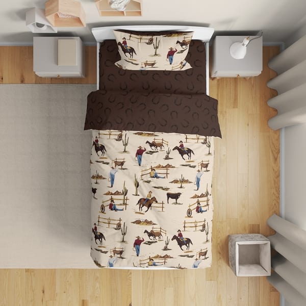 Sweet Jojo Designs Brown Western Cowboy Boy 5p Toddler Size Comforter ...