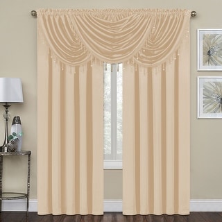 Regency Crushed Satin Rod Pocket Window Panel and Valance Treatments ...