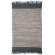 SAFAVIEH Handmade Vintage Boho Leather Zhanna Modern Stripe Leather Rug ...