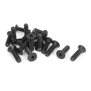 M8 x 30mm Metric Hex Socket Countersunk Flat Head Screw Bolts Black ...