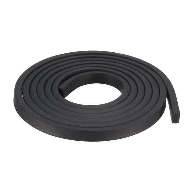 Solid Rectangle Rubber Seal Strip 5mm Wide 3mm Thick, 1M Long Black ...