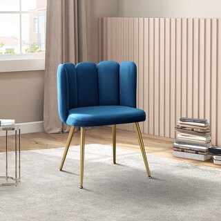 Velvet Accent Chairs Modern Vanity Chairs, Comfy Upholstered Dining ...