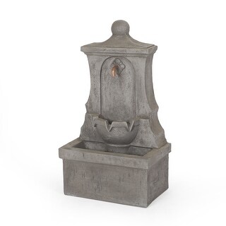 Dillonvale Outdoor 2-Tier Single Spout Fountain, Light Gray - Bed Bath ...