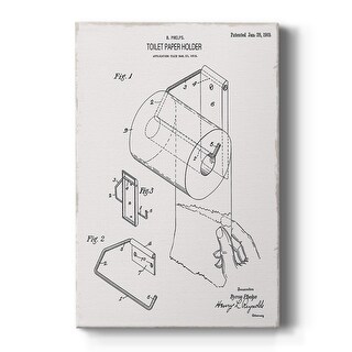 Toilet Paper Patent II Premium Gallery Wrapped Canvas - Ready to Hang ...