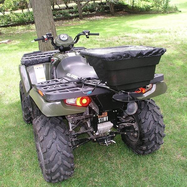 Field Tuff 12V ATV 80 Pound Load Capacity Broadcast Seed and Fertilizer ...