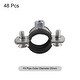M6 Rigid Pipe Strap Clamps, Pipe Bracket Tube Clips Carbon Steel 48Pcs ...