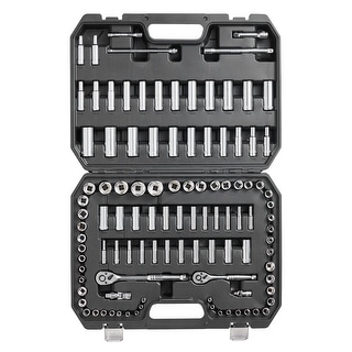 VEVOR Socket Set Drive Socket and Ratchet Set 6-Point Socket Opening ...