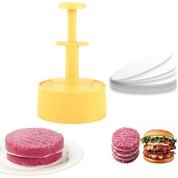 Non-Stick Adjustable Burger Press Patty Maker with Beef Smasher Mold ...