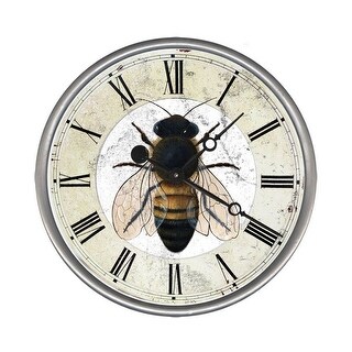 15" Vintage Rustic Bumbel Bee Wall Clock - Bed Bath & Beyond - 39675530