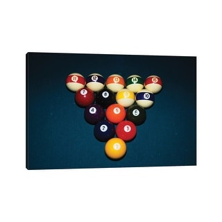 iCanvas "Billiard Balls Racked Up On Pool Table" by Vintage Images ...