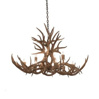 Meyda Tiffany 200459 Long Antlers Mule Deer 10 Light 38" Wide Antler ...