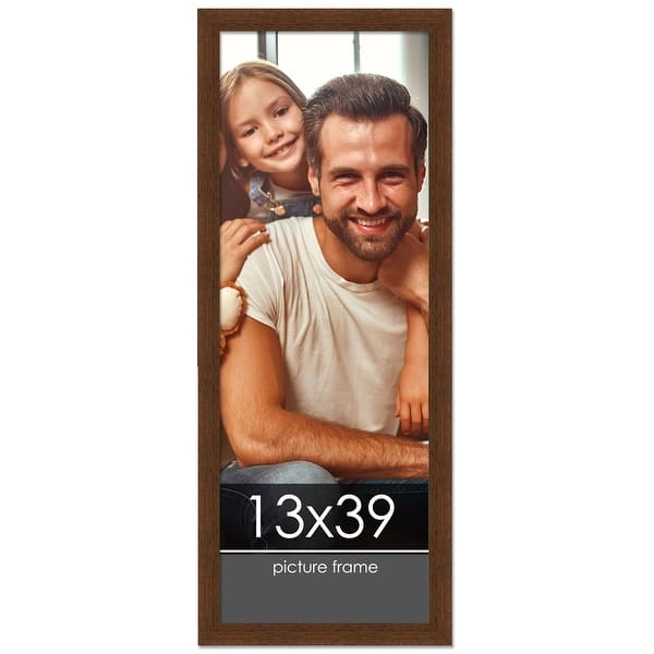 13x39 Traditional Walnut Wood Picture Panoramic Frame Panoramic Poster ...