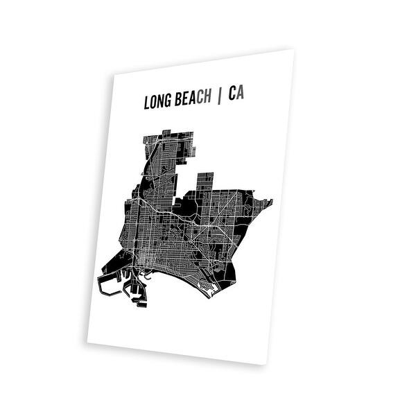 Long Beach Map Print On Acrylic Glass by Mr. City Printing - Bed Bath & Beyond - 37557552