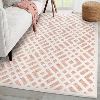 Orian Rugs Knitweave Sadler Natural Honeycomb Washable Outdoor Rug ...