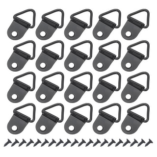 Triangle Ring Picture Hangers with Screws, Single Hole with Screw(Black ...